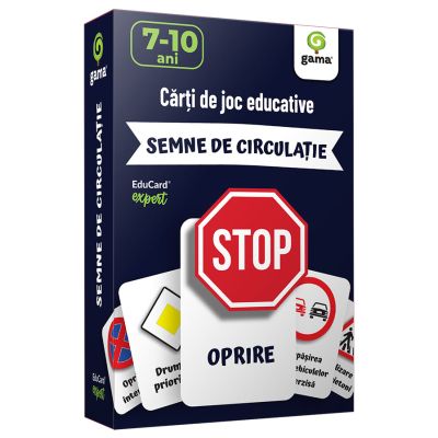Invata... SEMNE DE CIRCULATIE. Carti de joc educative Junior Plus